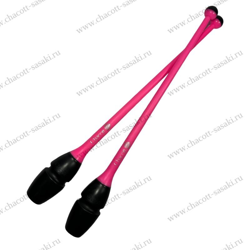 Булавы для художественной гимнастики Chacott 41 см, черно-розовые 143 купить в Москве