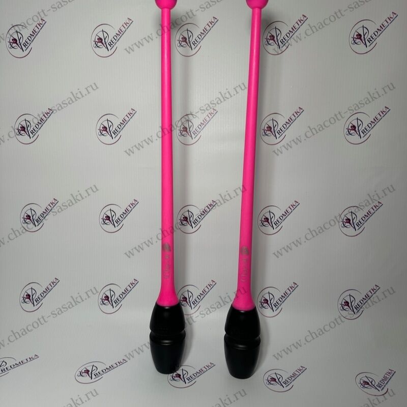 Булавы для художественной гимнастики Chacott 41 см, черно-розовые 143 купить в Москве