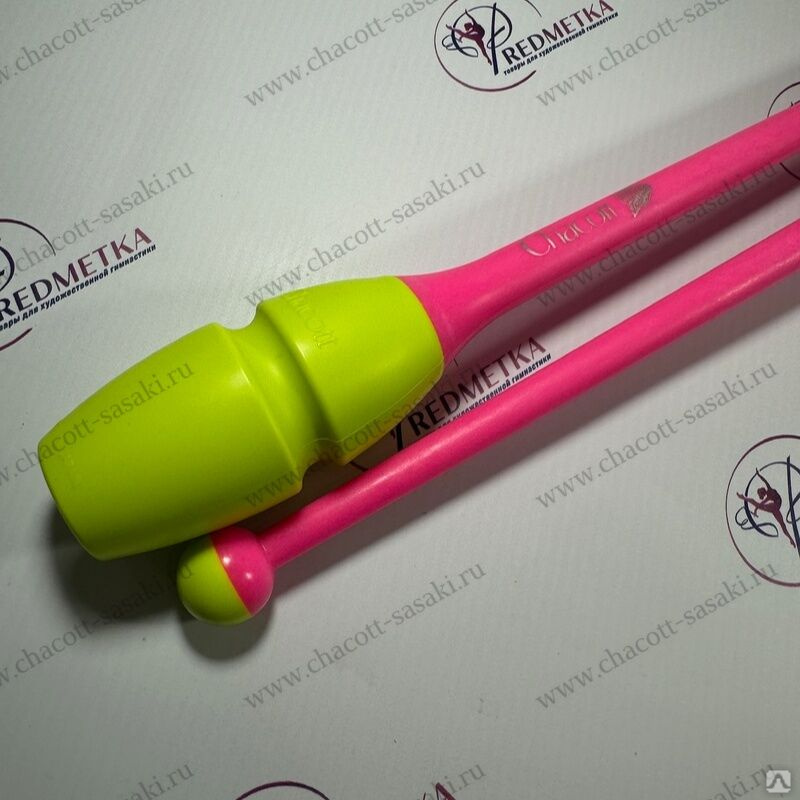Булавы для художественной гимнастики Chacott 45,5 см, желто-розовые 343 цена в Москве