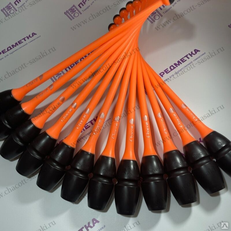 Булавы гимнастические Chacott 45,5 см, черно-абрикосовые 183 цена в Москве с доставкой