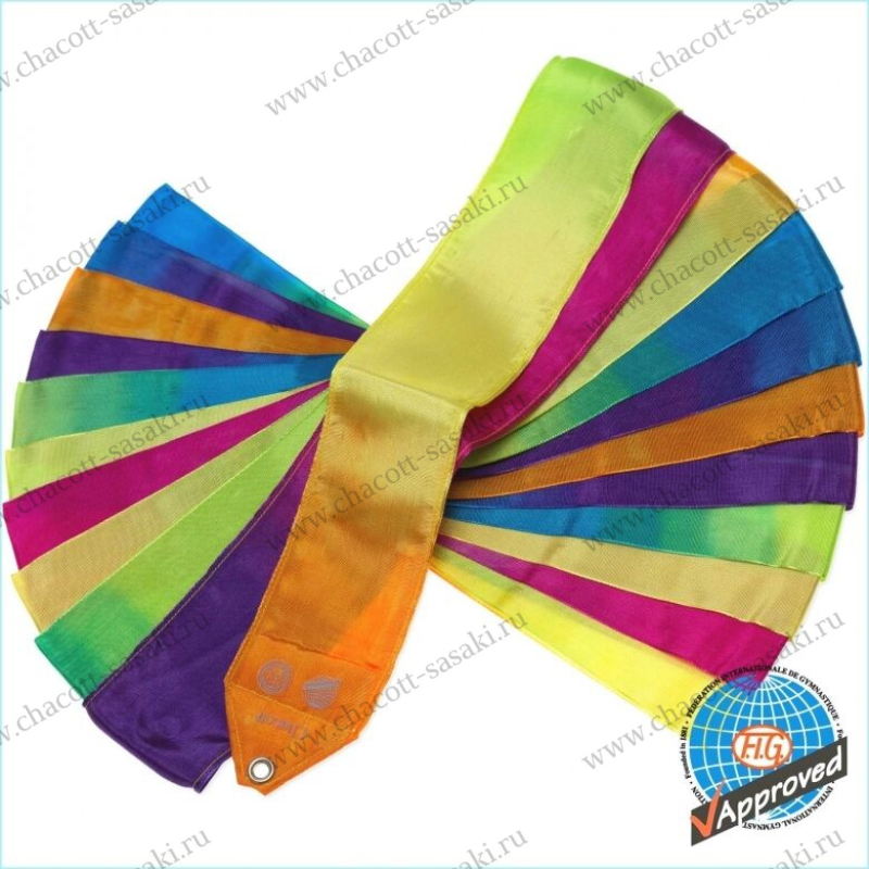 Лента для художественной гимнастики Chacott градиентная Ribbon 5 м ...